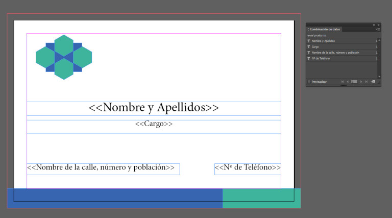Diseñar con datos variables Indesign