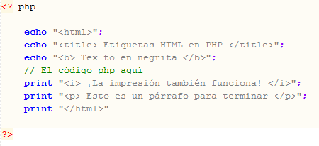 Descubre cómo incluir código y etiquetas HTML en PHP